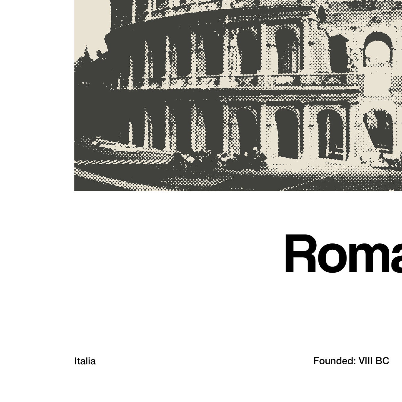 Rome Poster Rome Colosseum Italy Print Rome Skyline Roma - Etsy