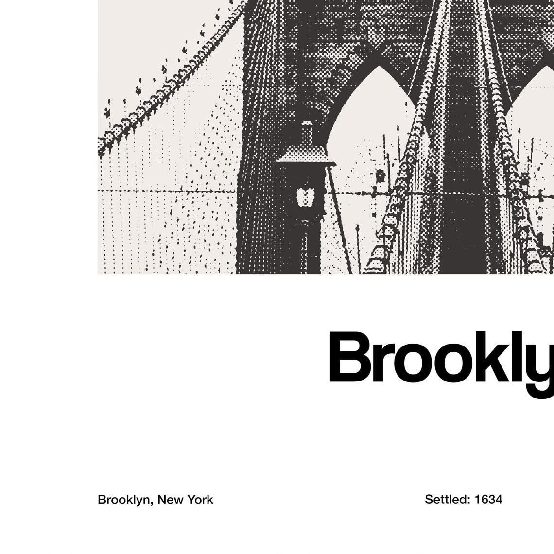 Brooklyn Bridge Print, Brooklyn Poster, Brooklyn Bridge New York ...