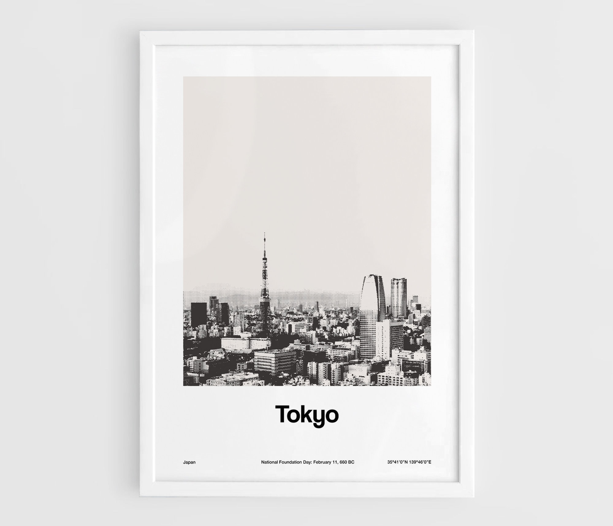 Tokyo Skyline Poster Tokyo Japan Print Cityscape Tokyo | Etsy