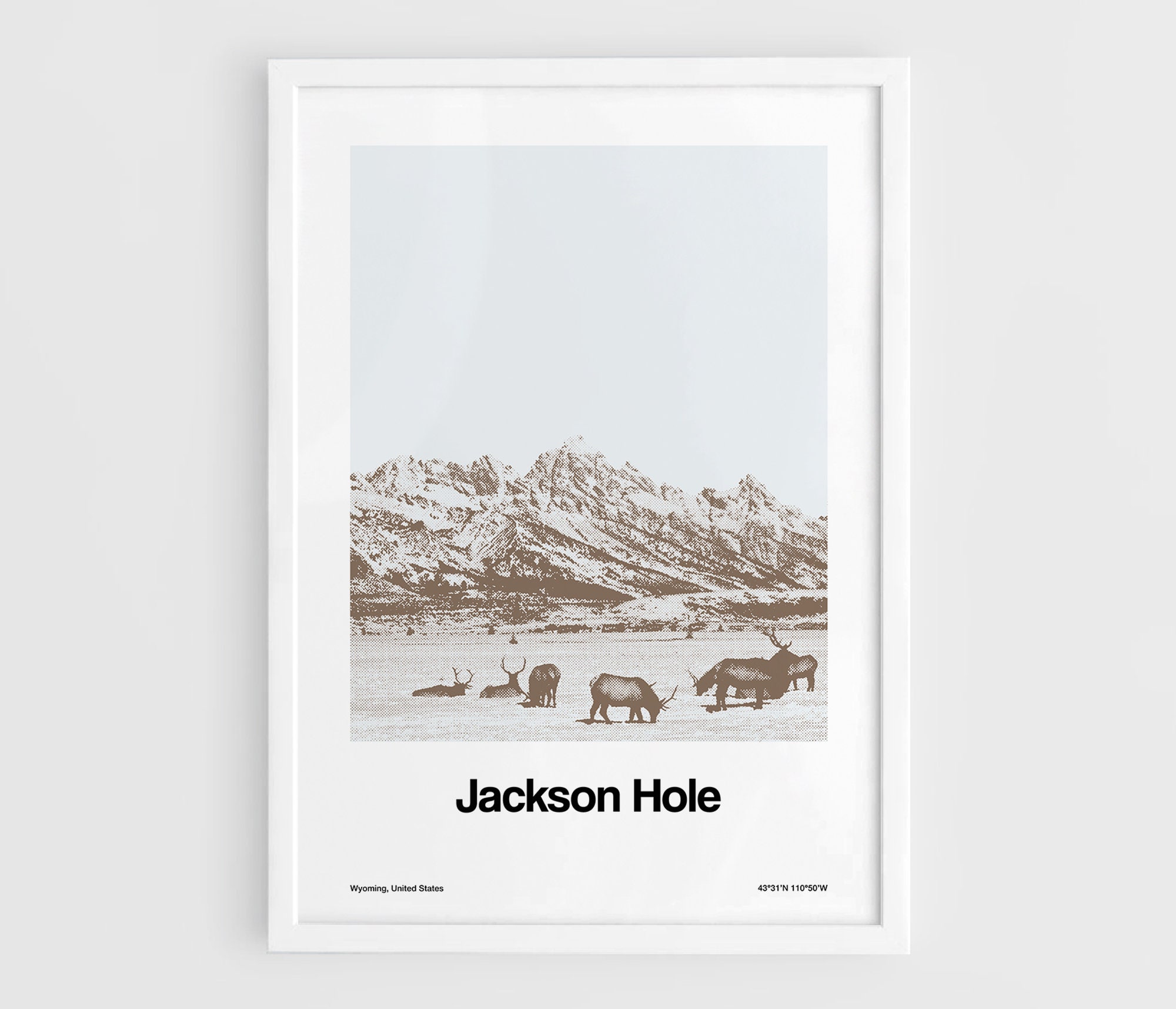 Jackson Hole Valley Wyoming, Jackson WY Poster, Jackson Hole Mountain ...