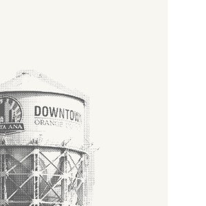 Santa Ana California Poster, Santa Ana Downtown Orange County Water ...