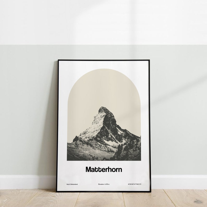 Matterhorn Print, Matterhorn Mountain Poster, Matterhorn Zermatt Swiss ...