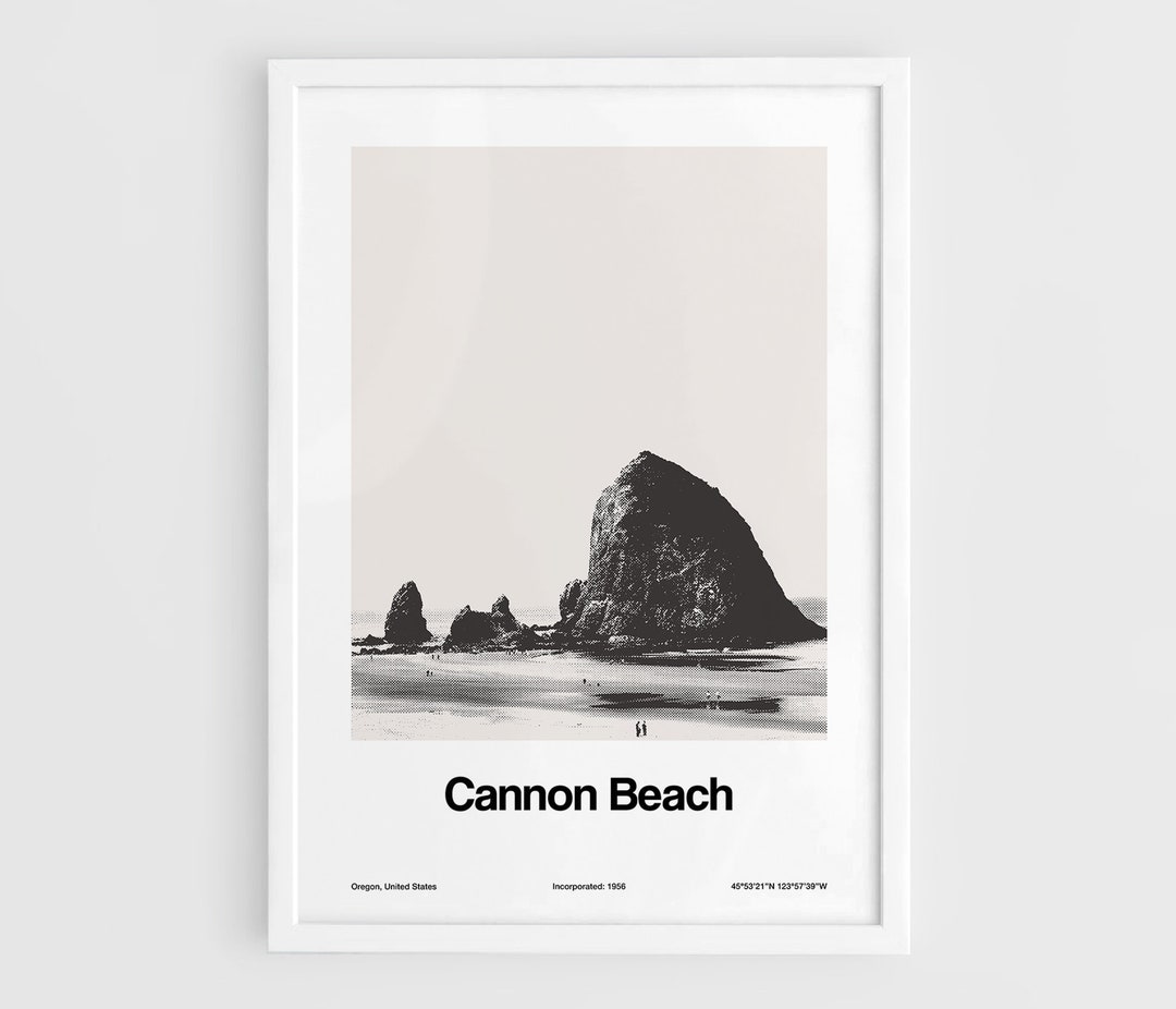 Cannon Beach Print, Cannon Beach Oregon Poster, Cannon Beach OR Photo ...