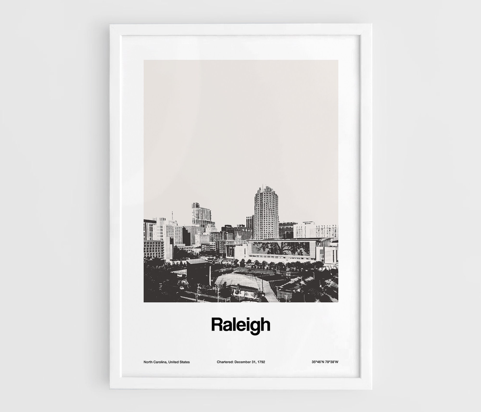 Raleigh Skyline Vector