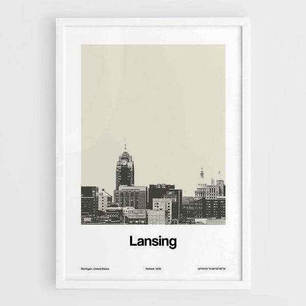 Lansing Skyline - Etsy