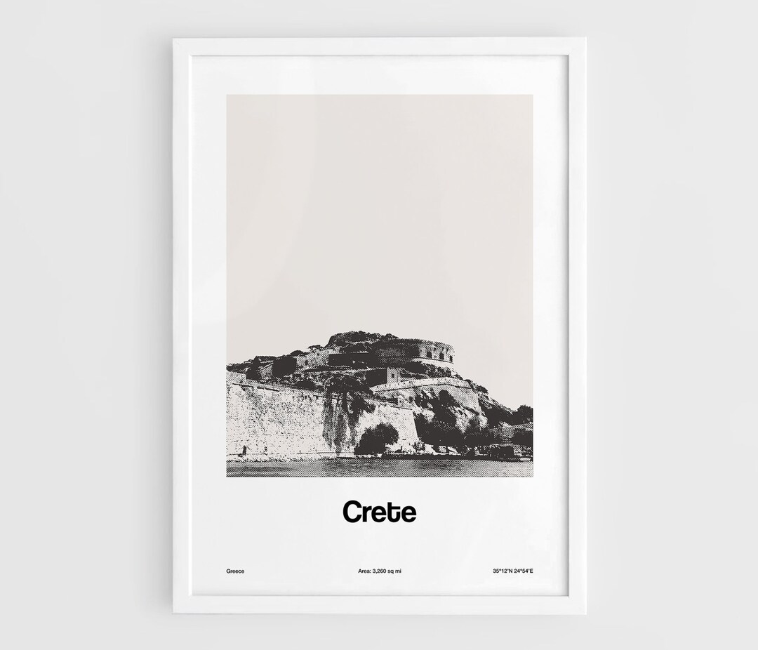 Crete Greece Print, Crete Greek Islands Poster, Κρήτη, Kríti, Krḗtē ...