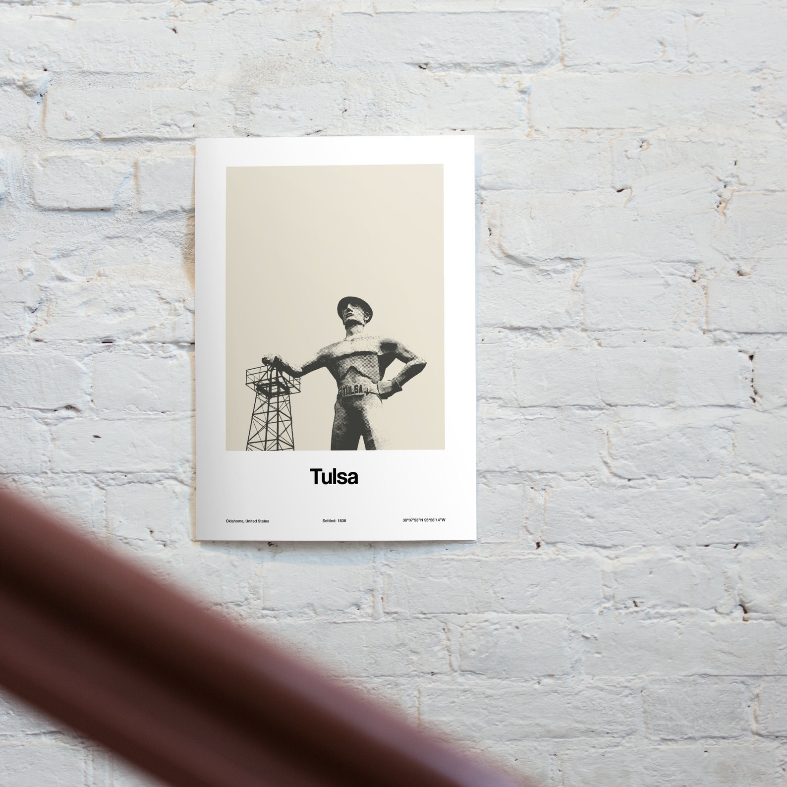 Tulsa Print, Tulsa Oklahoma Poster, Tulsa the Golden Driller, Tulsa ...