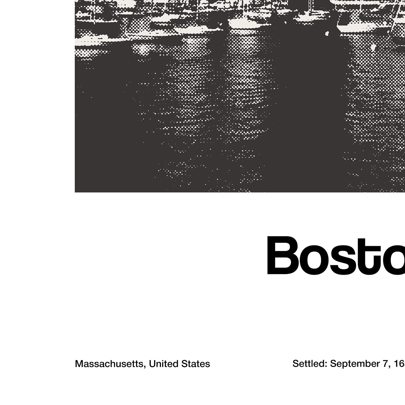 Boston Poster, Boston Massachusetts Bay Print, Port of Boston Harbor ...