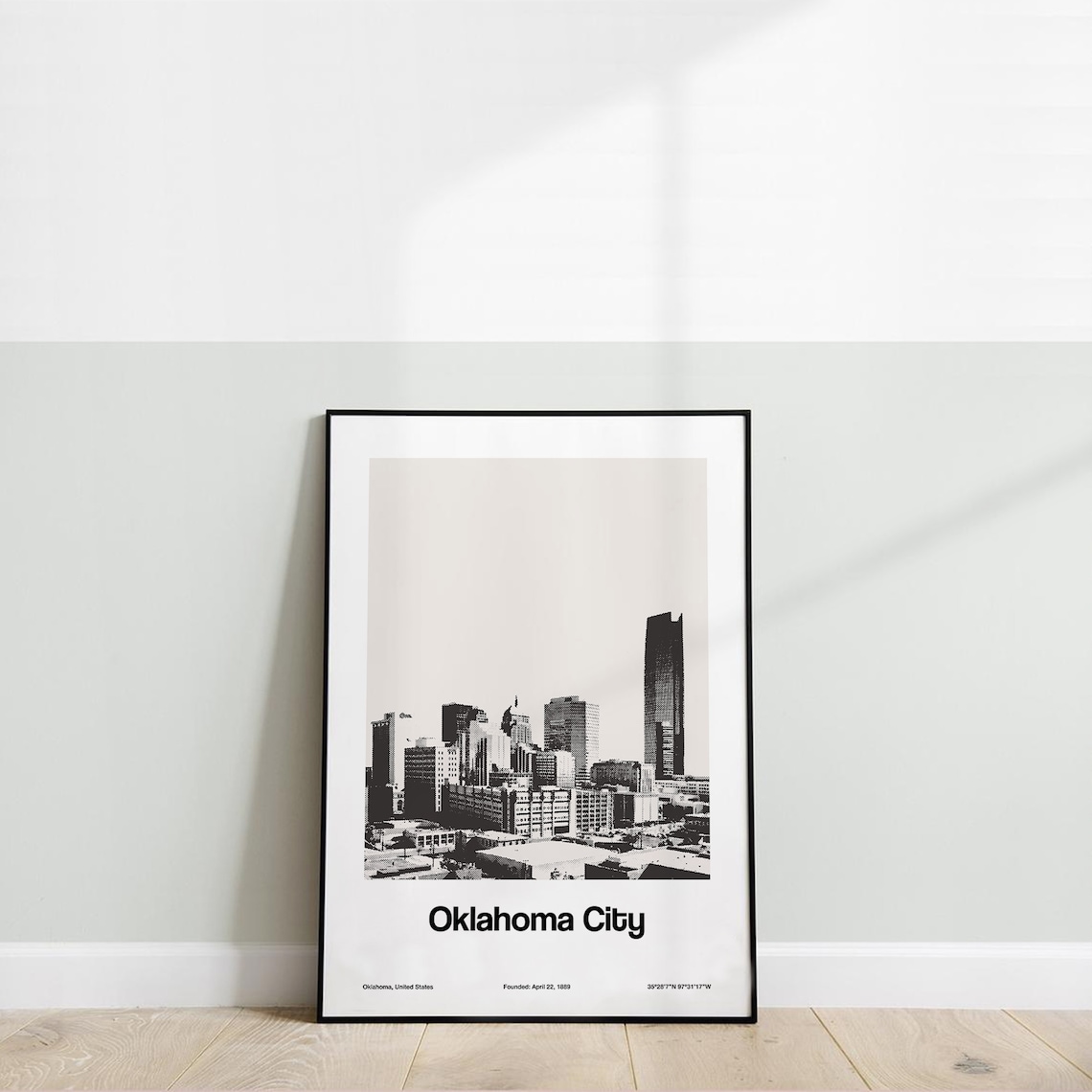 Oklahoma City Skyline Print OKC Oklahoma City OK Poster - Etsy