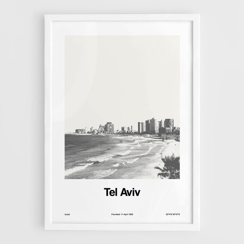 Tel Aviv Poster - Etsy