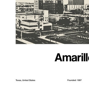 Amarillo Texas Print, Downtown Amarillo TX Poster, Amarillo Texas ...