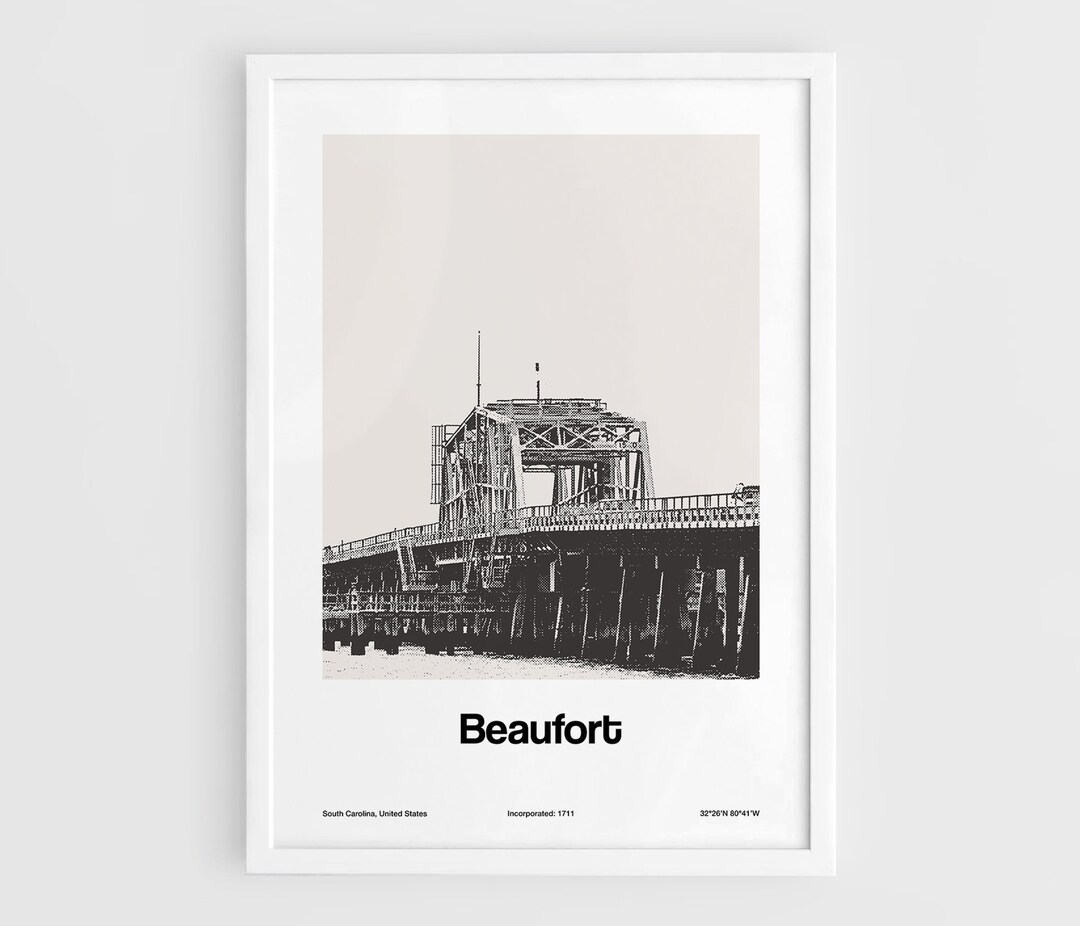 Beaufort SC Print, Beaufort South Carolina Poster, Richard V. Woods ...