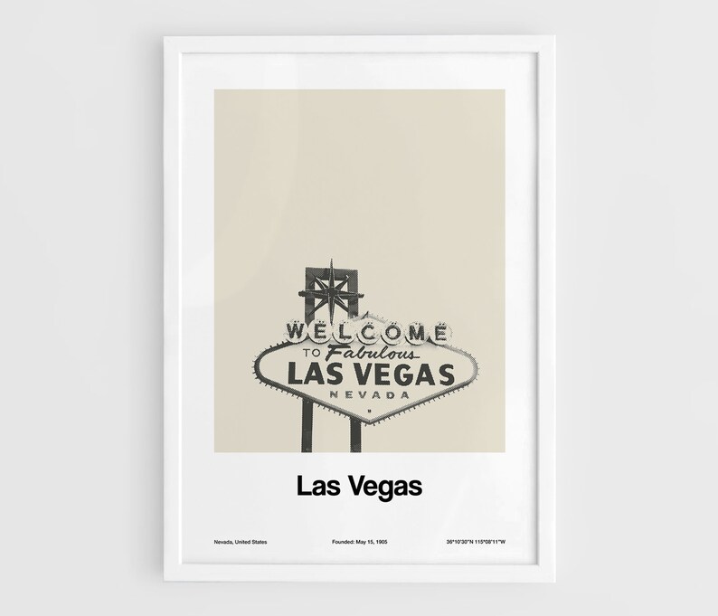 Las Vegas Print Welcome To Fabulous Las Vegas Sign Print Las | Etsy