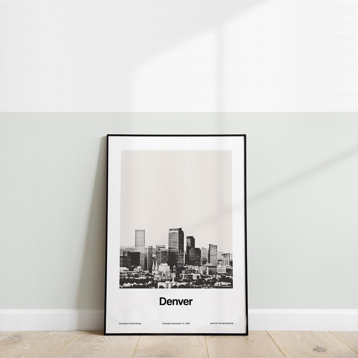 Denver Skyline Art Print Denver CO Denver Poster Denver - Etsy