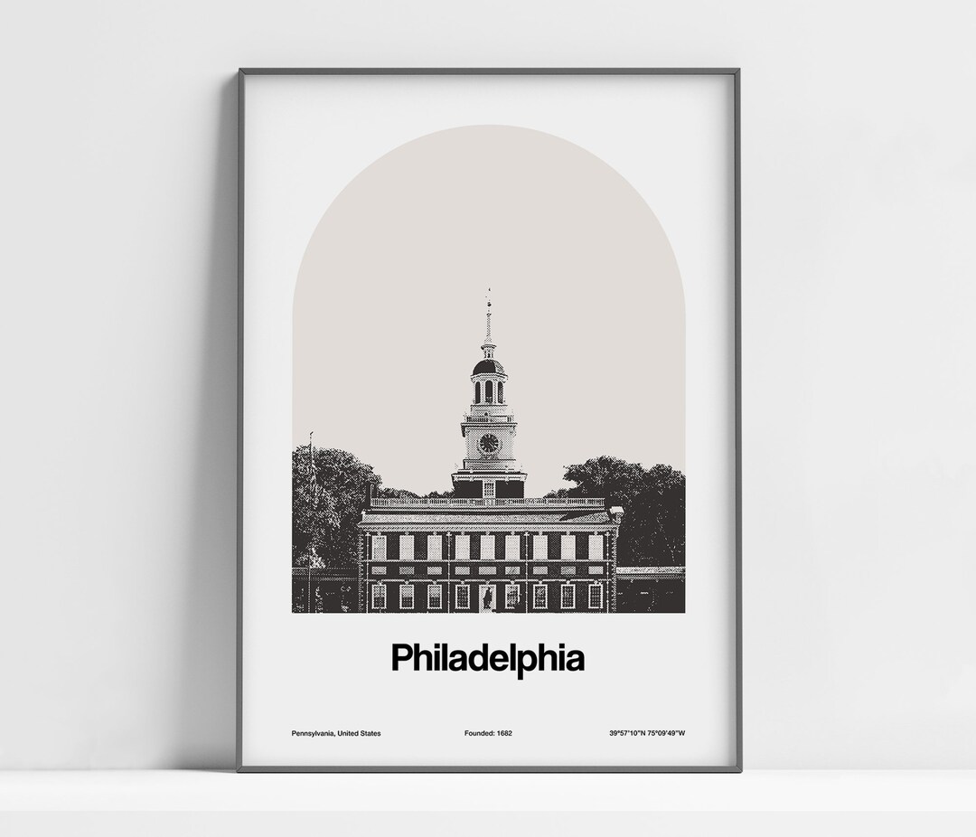 Philadelphia Pennsylvania Print, Philadelphia PA Poster, Philadelphia ...