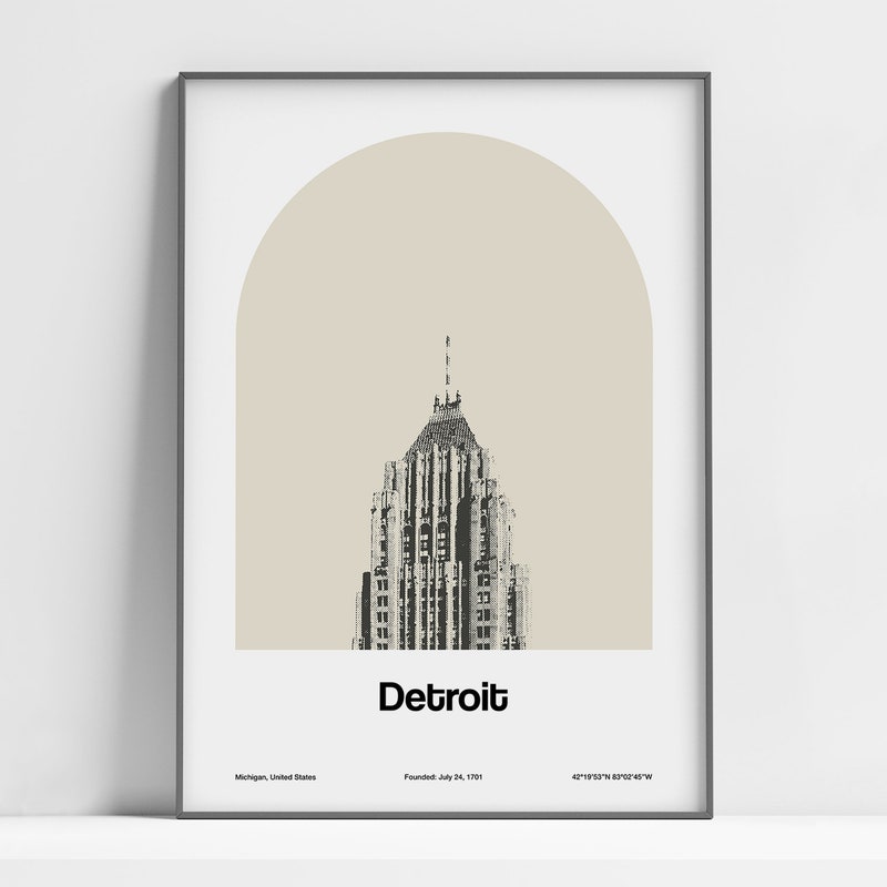 Detroit Poster - Etsy