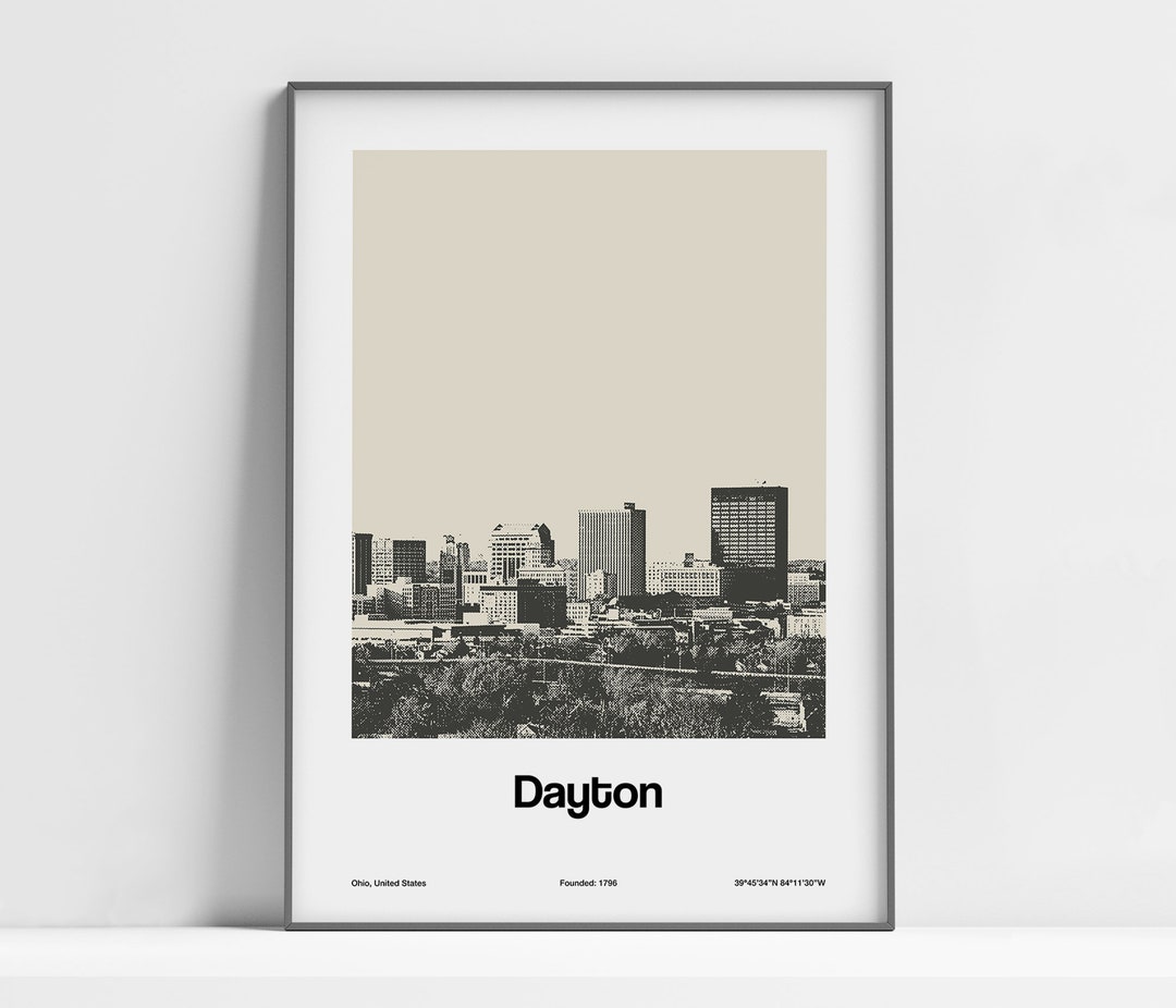 Dayton Ohio Print, Downtown Dayton Skyline Poster, Dayton OH Photo ...