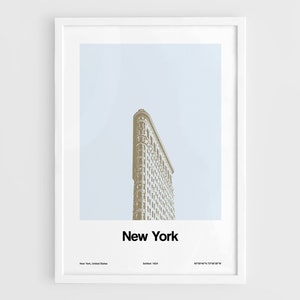 New York Poster Flatiron Building Print New York City - Etsy