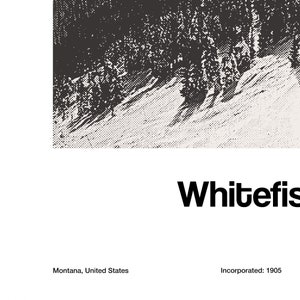 Whitefish MT Poster, Whitefish Montana Print, Downtown Whitefish Photo ...
