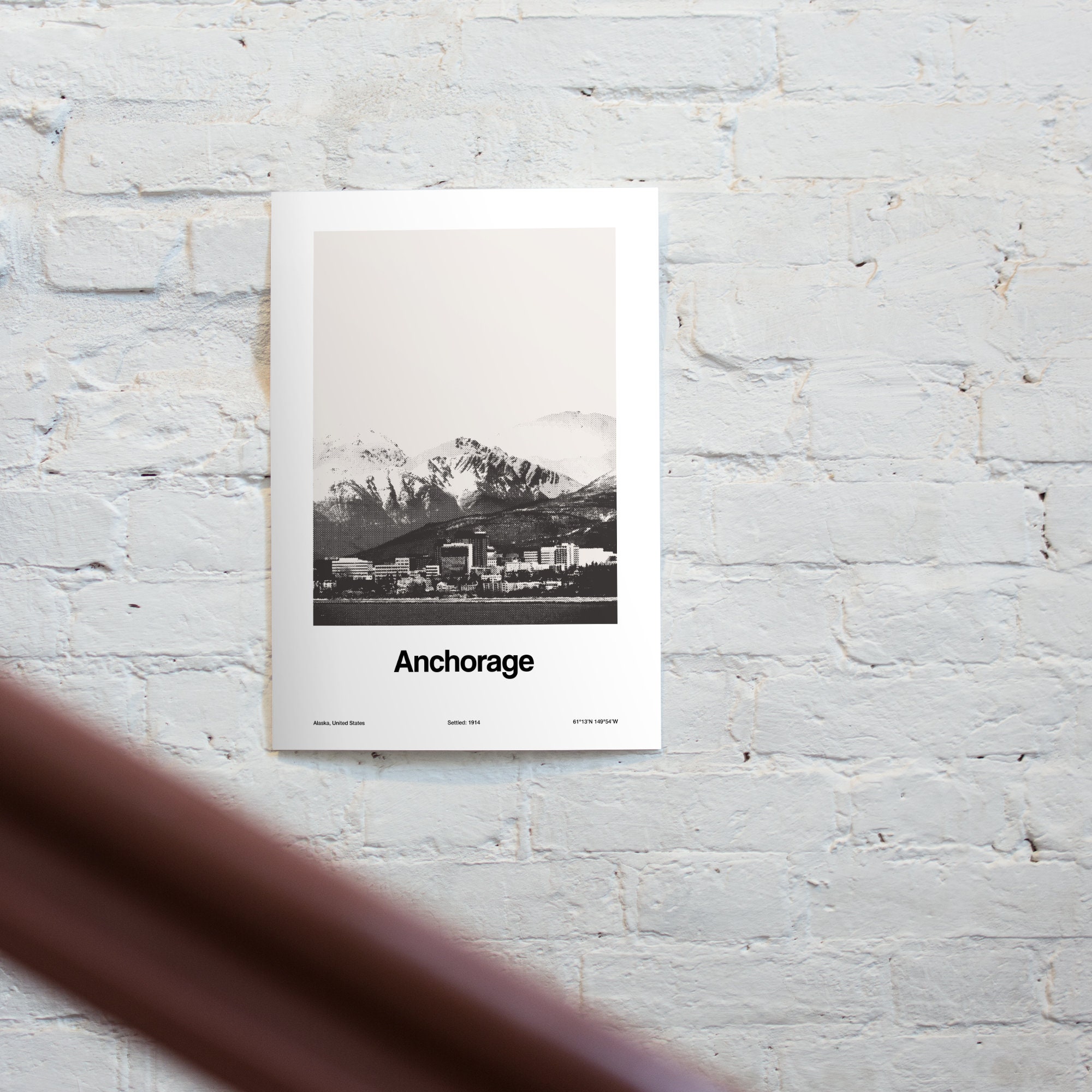 Anchorage Alaska Poster Anchorage Skyline Print Anchorage | Etsy