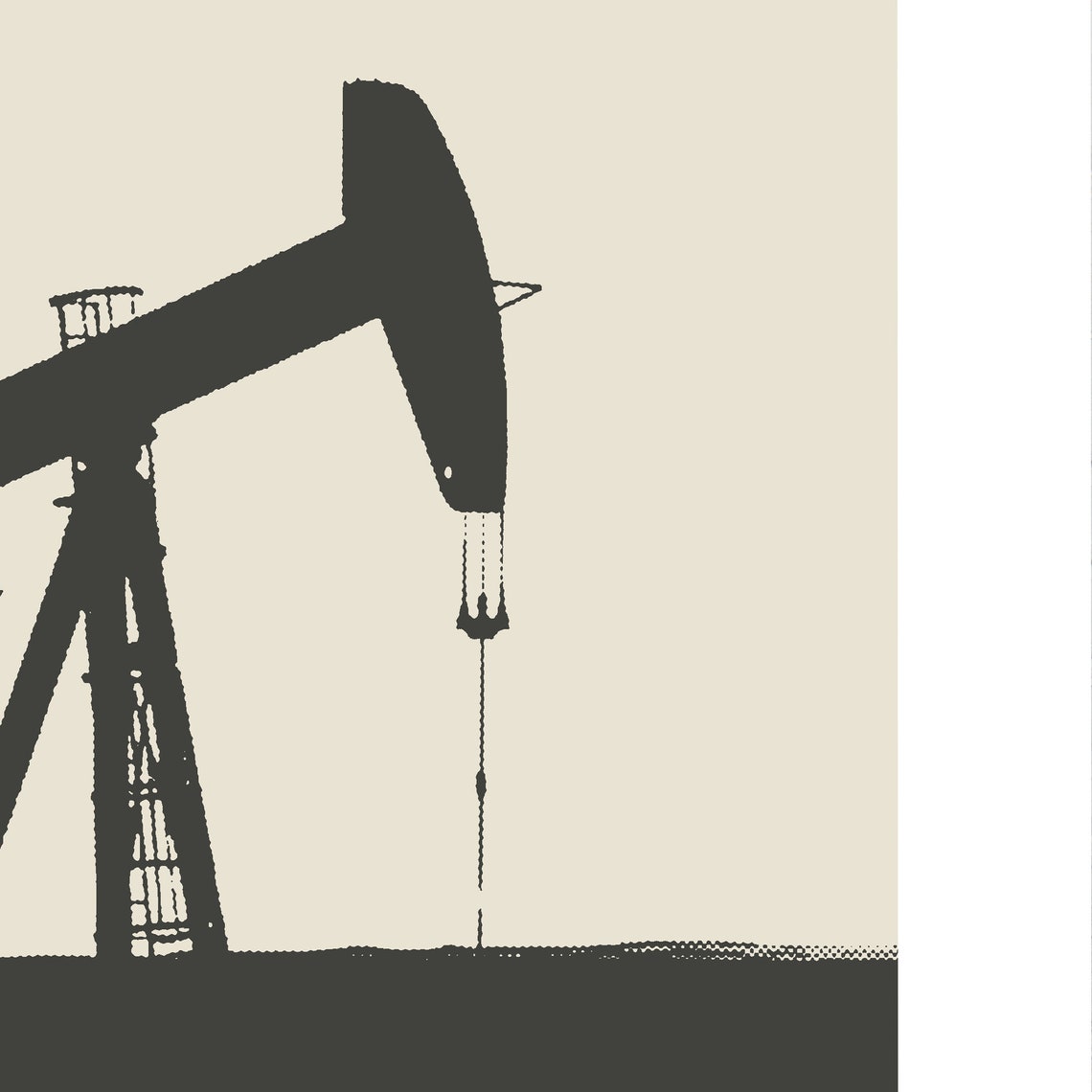 Texas Print, Texas Poster, Texas Oil Well Black White, Texas State TX ...