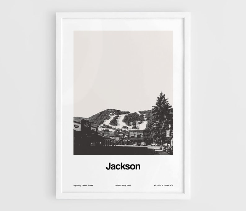 Jackson Wyoming, Jackson WY Print, Grand Teton National Park Poster ...