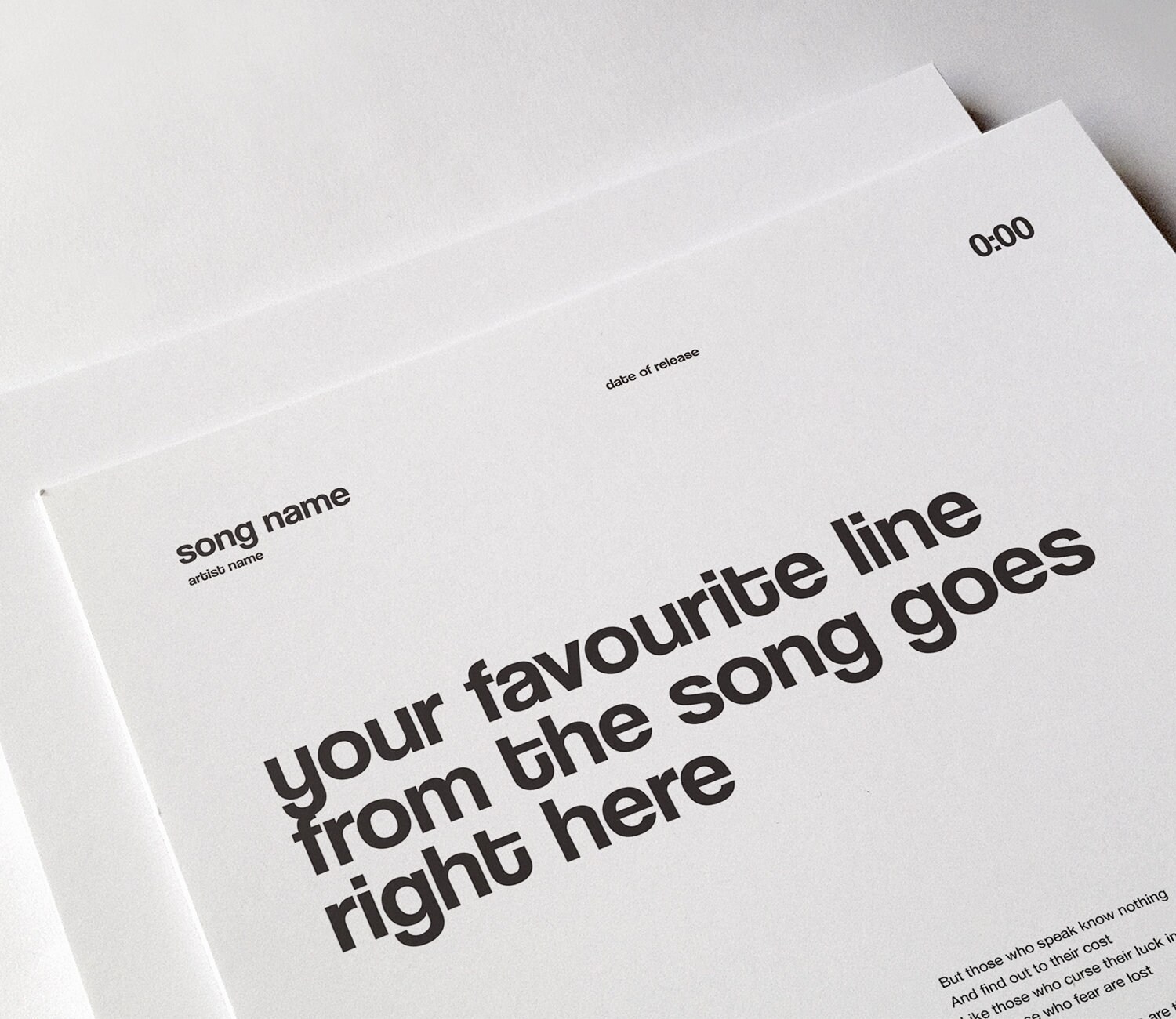Custom Song Print DIGITAL VERSION, Custom Music Poster, Lyric Art Print ...