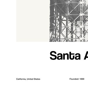 Santa Ana California Poster, Santa Ana Downtown Orange County Water ...