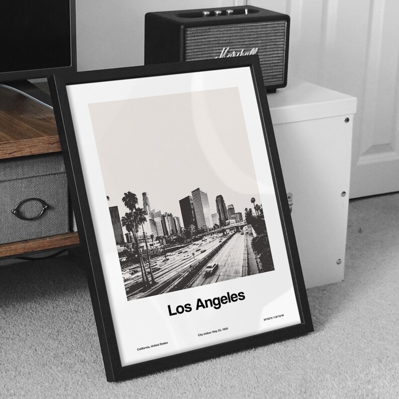 Los Angeles Wall Art LA Print Los Angeles California - Etsy