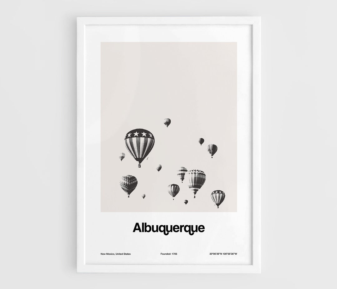 Albuquerque Balloon Fiesta Print, Albuquerque New Mexico Poster ABQ ...
