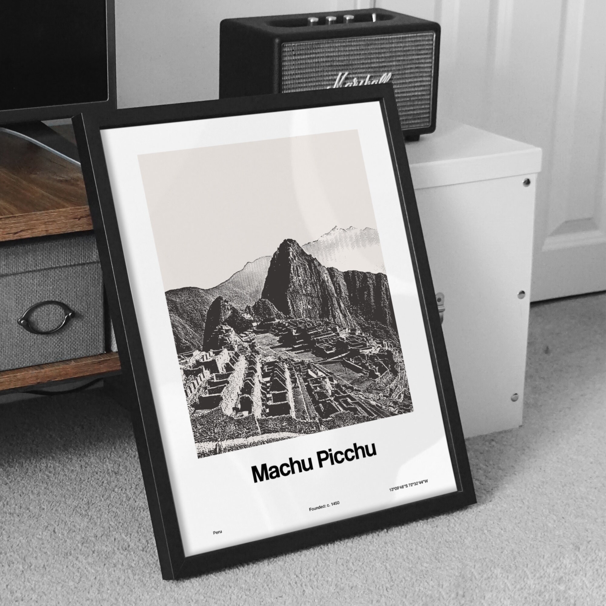 Machu Picchu Poster Machu Picchu Peru Art Print Cusco Region - Etsy