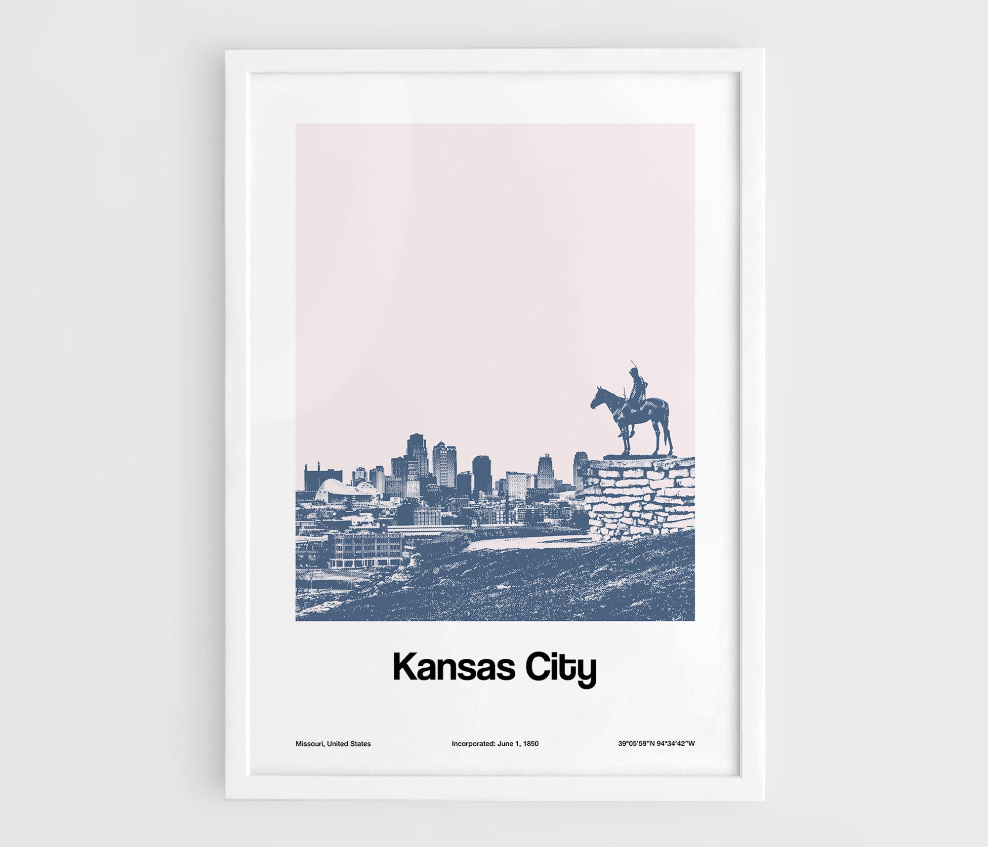 Kansas City Skyline the Scout Kansas City Statue Kansas City | Etsy