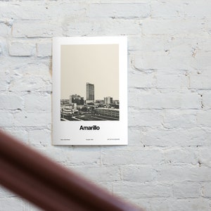 Amarillo Texas Print, Downtown Amarillo TX Poster, Amarillo Texas ...