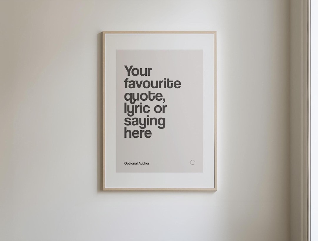 Personalized Gift Quote Wall Art Print, Custom Quote Poster With ...