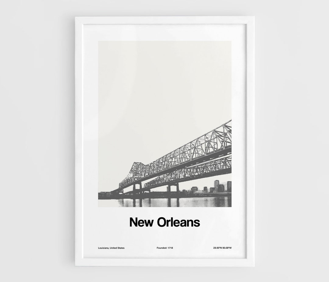 Buy New Orleans Print, Crescent City Connection, Greater New Orleans ...