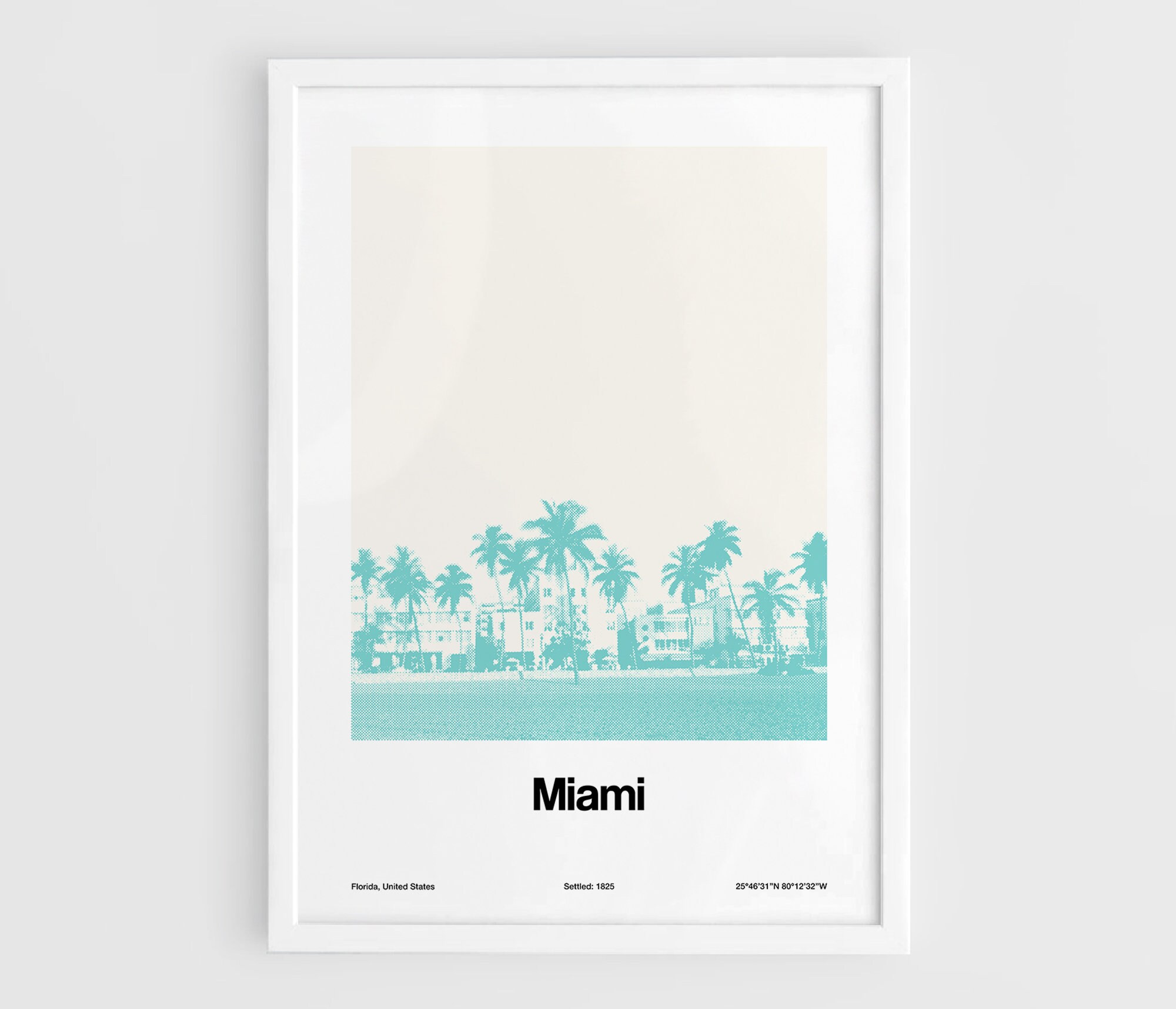 Miami City Poster Old Miami Beach Architectural District - Etsy