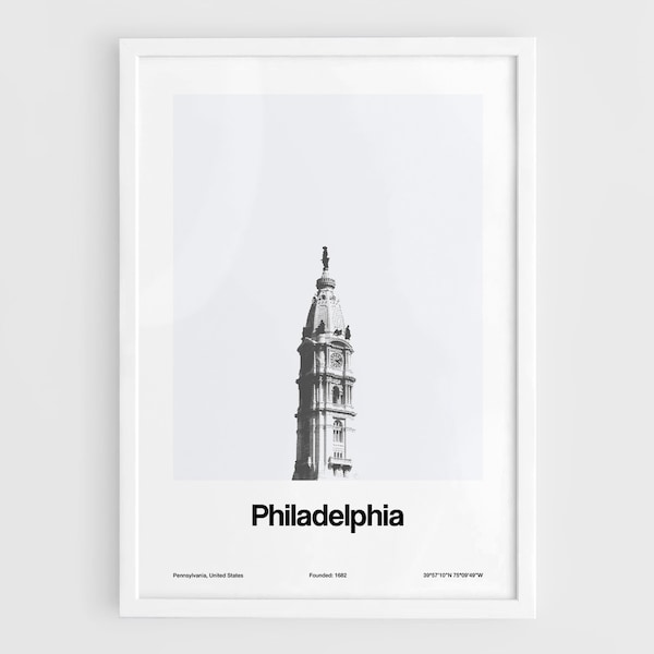 Philly Skyline Poster - Etsy