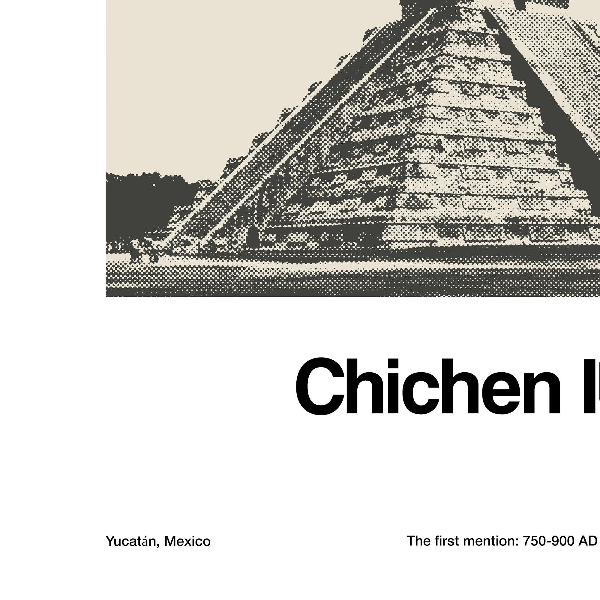 Chichen Itza Poster Chichen Itza Print Chichen Itza Yucatán - Etsy
