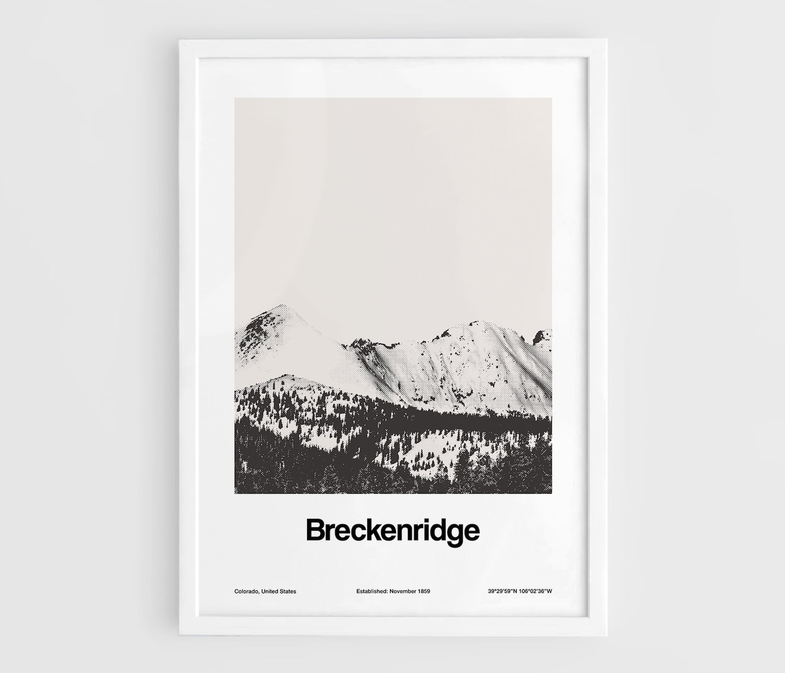 Breckenridge CO Poster, Breckenridge Mountains Print, Breckenridge CO ...
