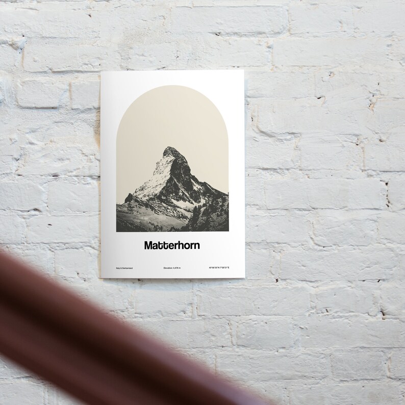 Matterhorn Print, Matterhorn Mountain Poster, Matterhorn Zermatt Swiss ...