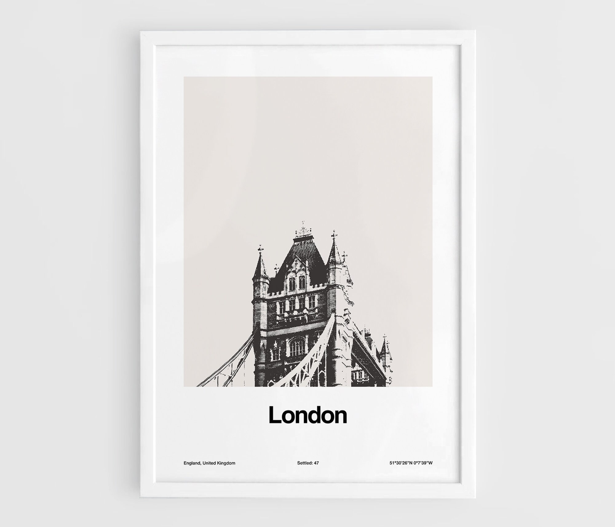 London Print London Tower Bridge Poster Tower of London | Etsy