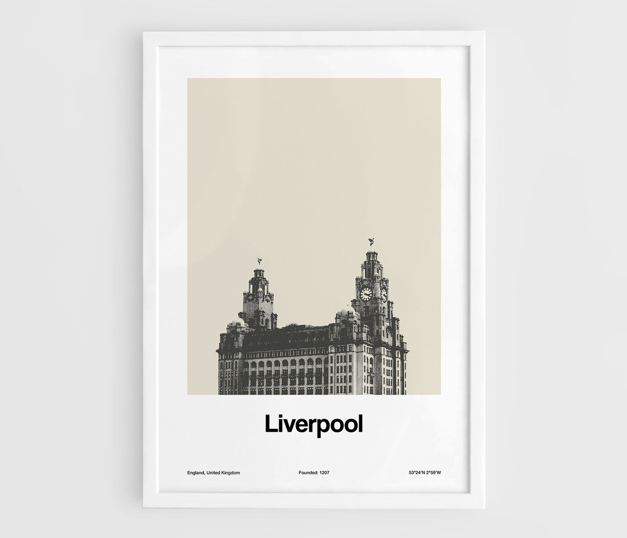 Liverpool Print Liverpool City Skyline Royal Liver Building - Etsy UK