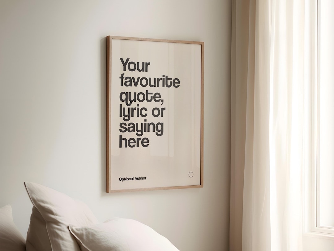 Custom Quote Print, Personalised Print, Custom Wall Art, Your Quote ...