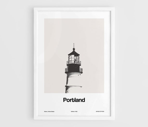 Portland Head Light Maine Poster Portland Lighthouse ME - Etsy