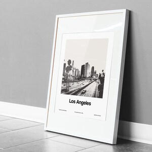 Los Angeles Wall Art, LA Print, Los Angeles California Skyline, Los ...