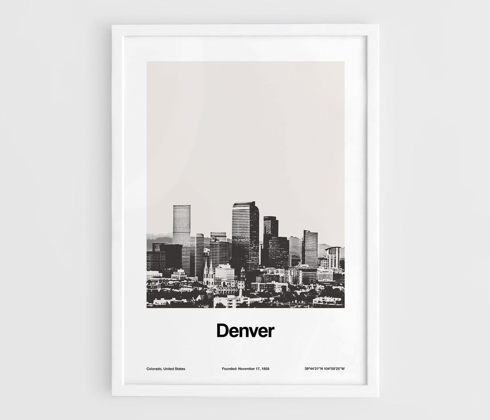 Denver Skyline Art Print Denver CO Denver Poster Denver - Etsy