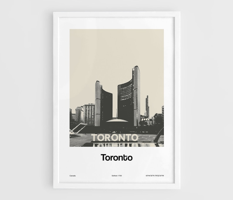 Toronto Poster 3D Toronto Sign Photo Ontario Canada Print - Etsy