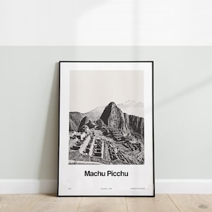 Machu Picchu Poster, Machu Picchu Peru Art Print, Cusco Region Peru ...