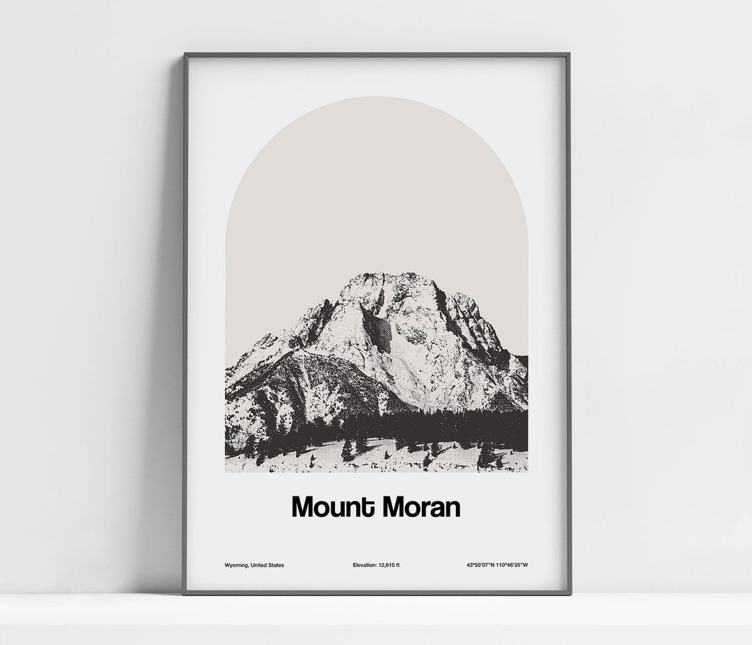 Mount Moran Grand Teton Poster, Mount Moran Print, Grand Teton Wyoming ...
