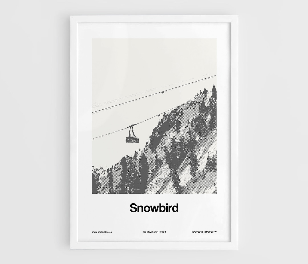 Snowbird Print Salt Lake County Snowbird Utah Poster Visit - Etsy UK